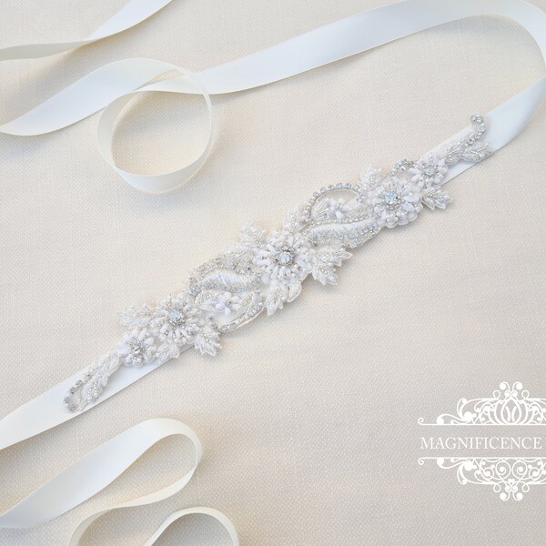 Beaded Bridal Sash - Etsy