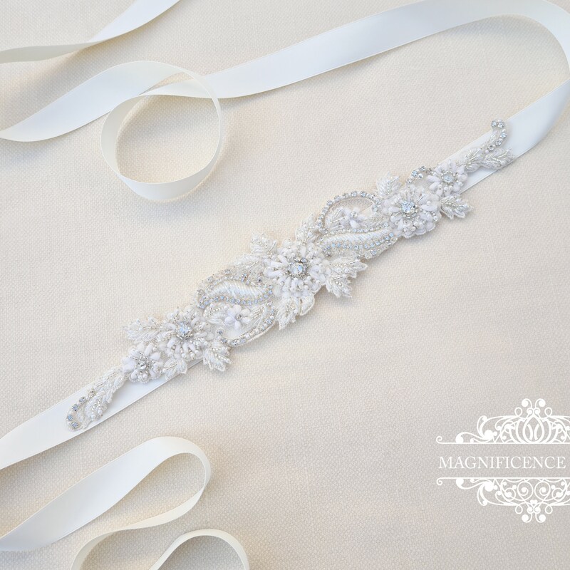 Beaded Bridal Sash - Etsy