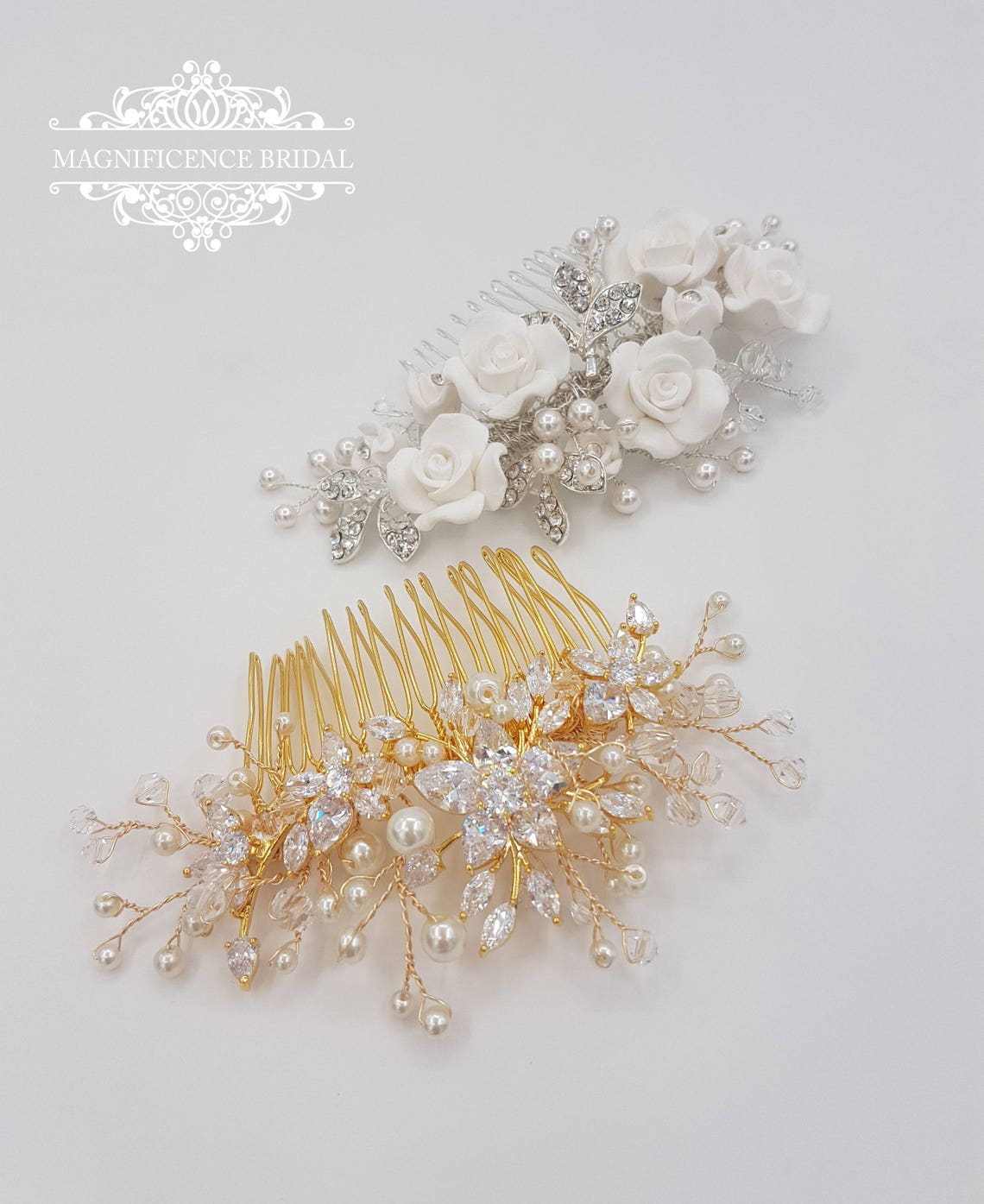 Bridal Headpiece Crystal Headpiece Gold Headpiece Rose Gold - Etsy