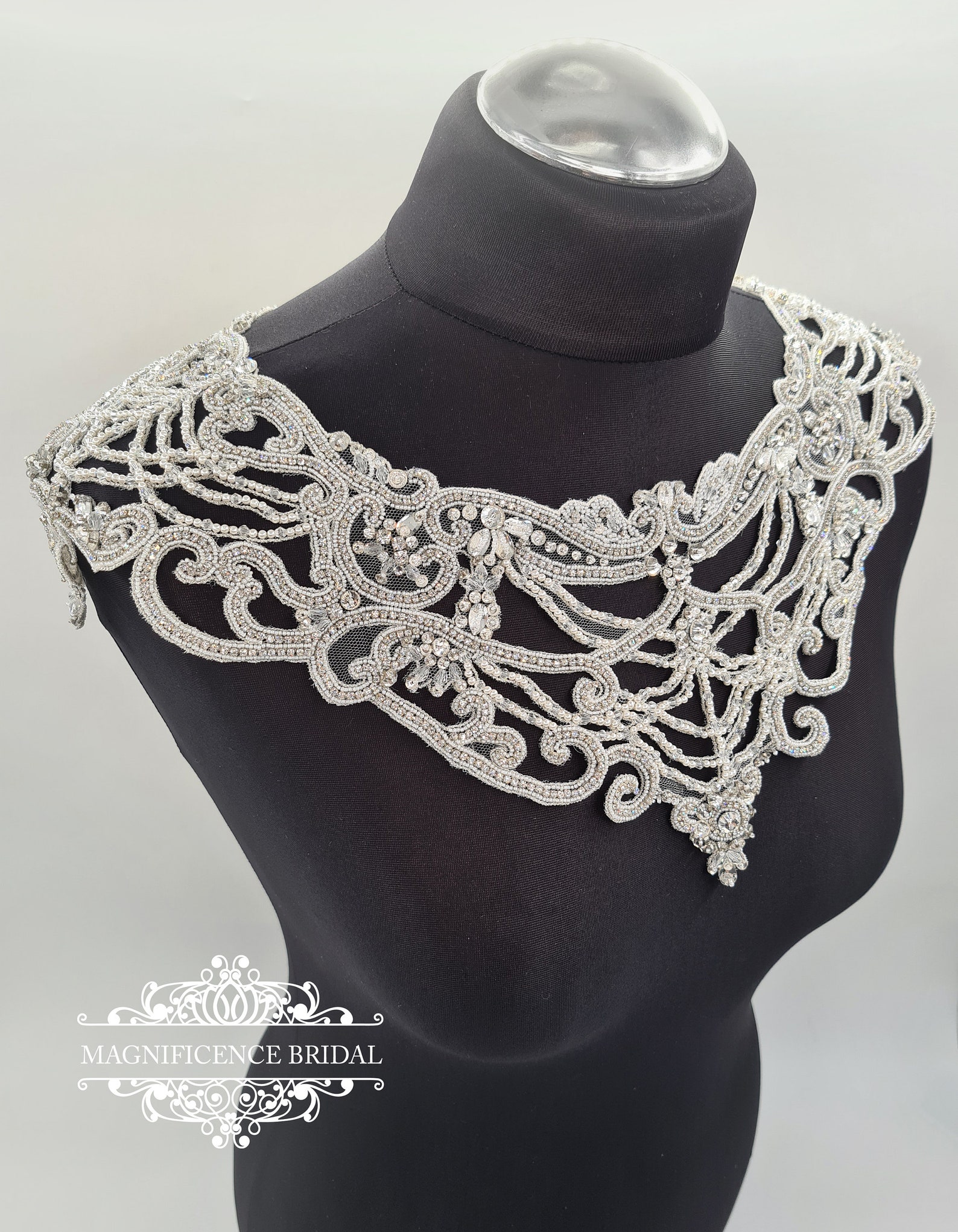 Shoulder Jewelry, Bridal Cover Up, Shoulder Cover Up, Wedding Capelet ...