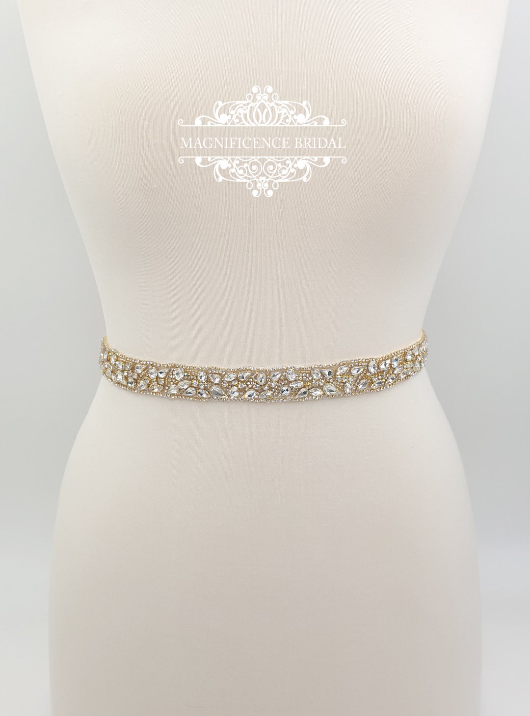 Gold Rhinestone Belt, Gold Belt, Gold Wedding Belt, Bridal Belt, 1 Inch ...