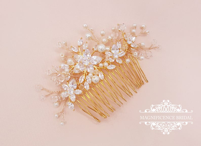 Bridal Headpiece Crystal Headpiece Gold Headpiece Rose Gold - Etsy