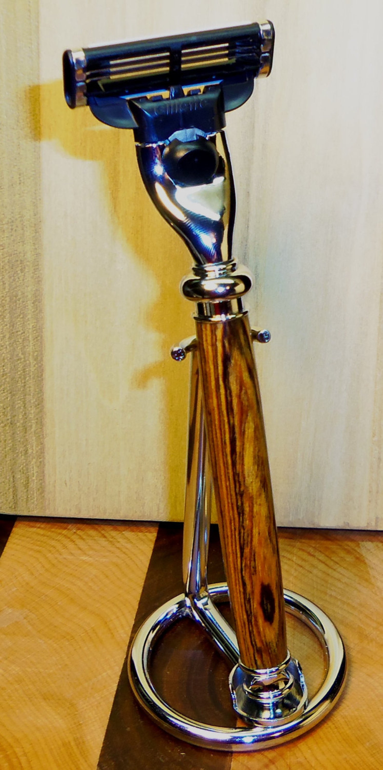 Handmade Razor Shaving Kit Mach 3 Razor Shaving Handle. Gillette Mach 3 ...