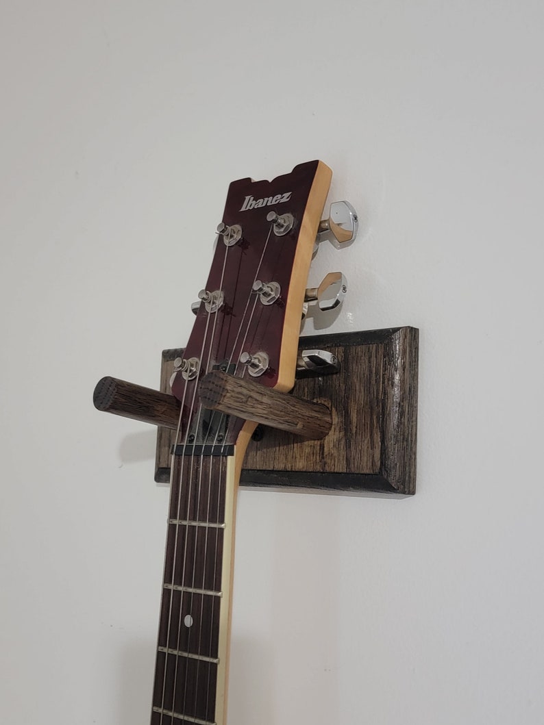 Guitar Wall Hanger Solid Oak Custom Made Electric Guitar Rack Sweet ...