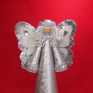 Silver Christmas Angel, Tree Topper, 12 Inch, Centerpiece, Gift ...