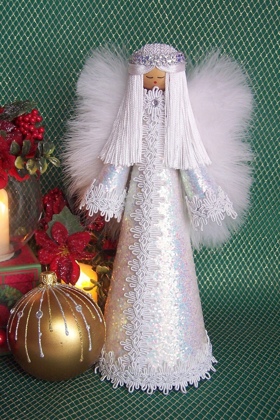 11 1/4 White Angel Tree Topper Guardian Angel - Etsy