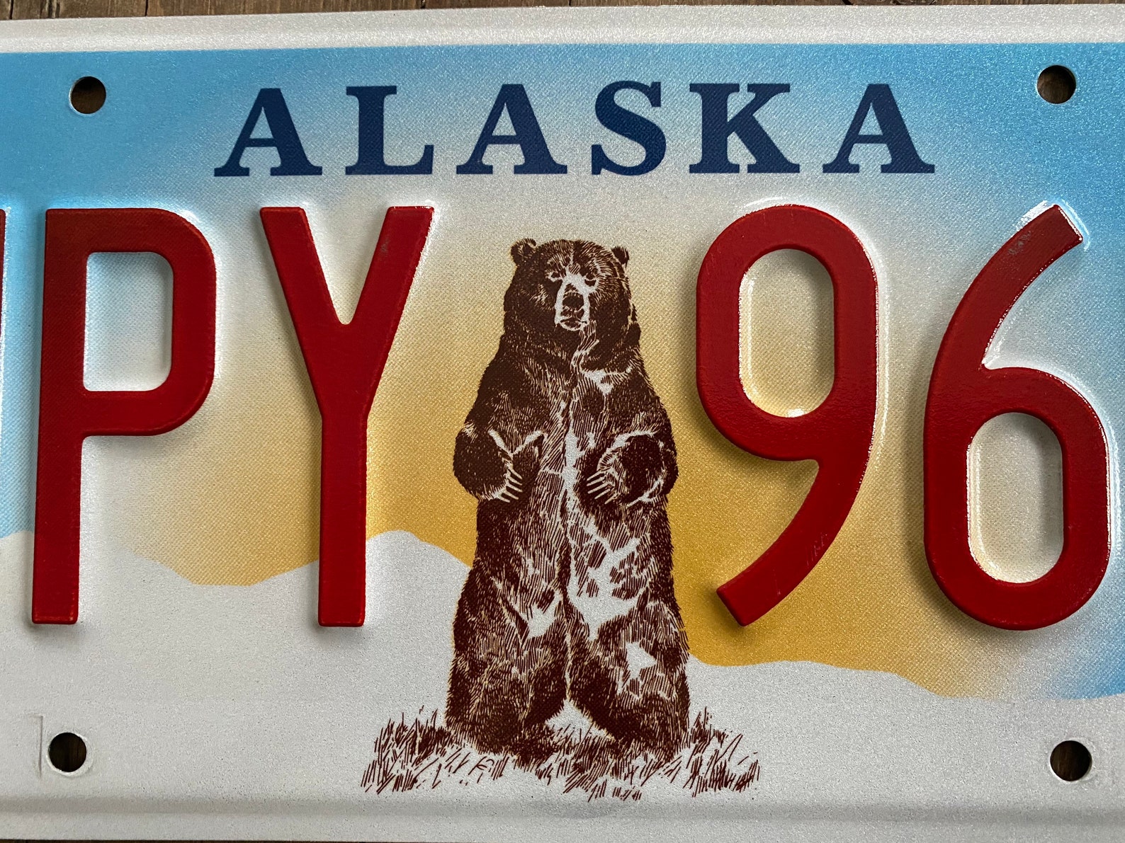 Alaska License Plate Standing Brown Bear Grizzly Bear JPY 969 | Etsy