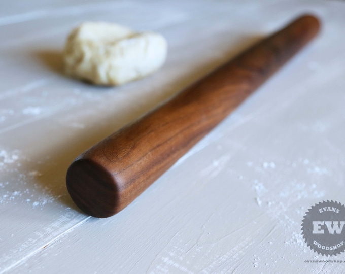 Rolling Pin Solid Walnut Wood Handmade Wood Rolling Pin, Gourmet ...