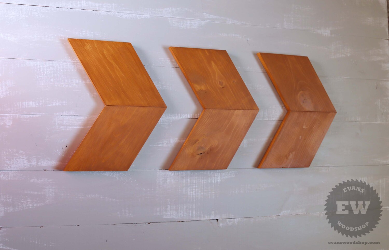 Wood Arrow Wall Art Set of 3 Chevron Arrows Rustic Home - Etsy