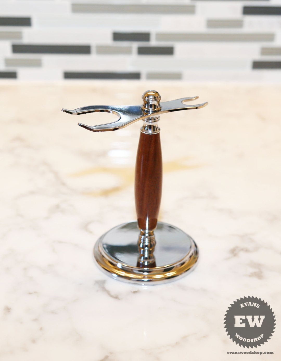 Handmade Shaving Stand Walnut Safety Razor Stand and - Etsy