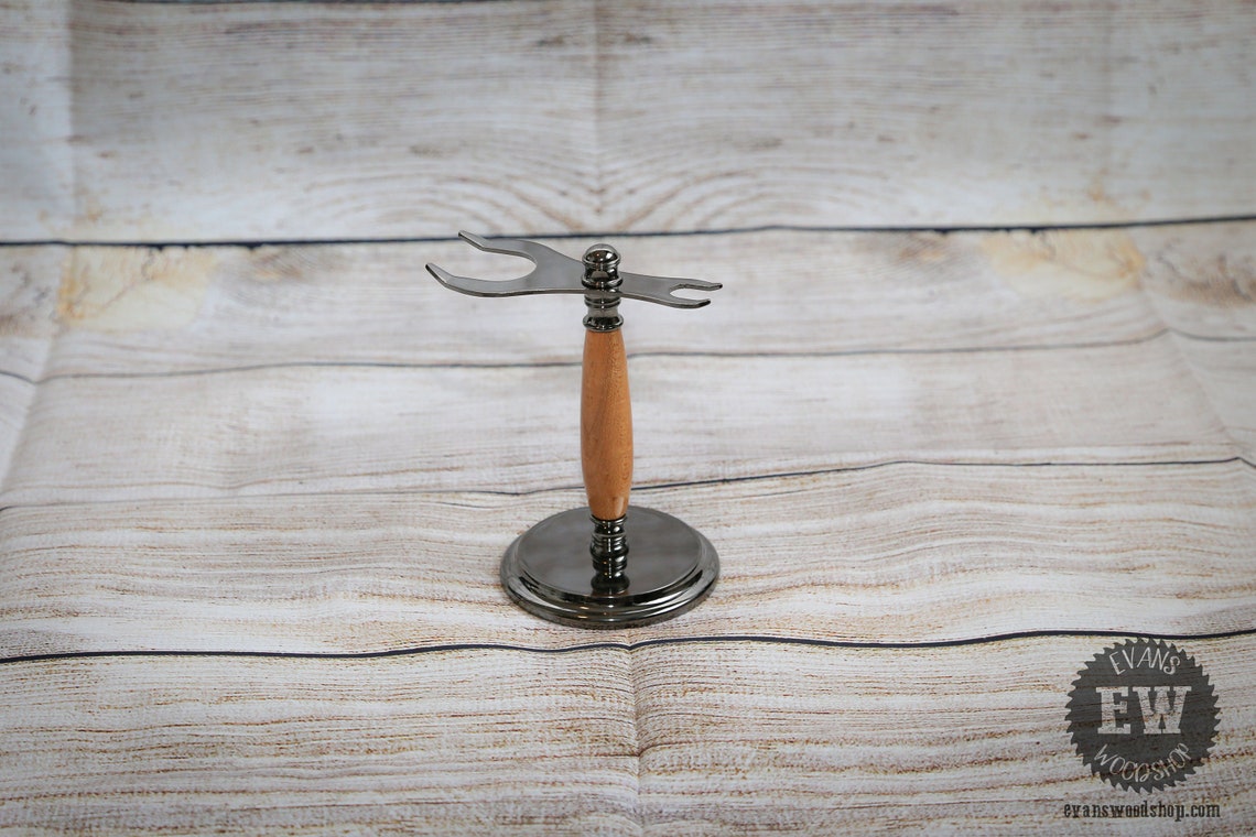 Handmade Shaving Stand - Birdseye Maple Wood - Safety Razor Stand and ...