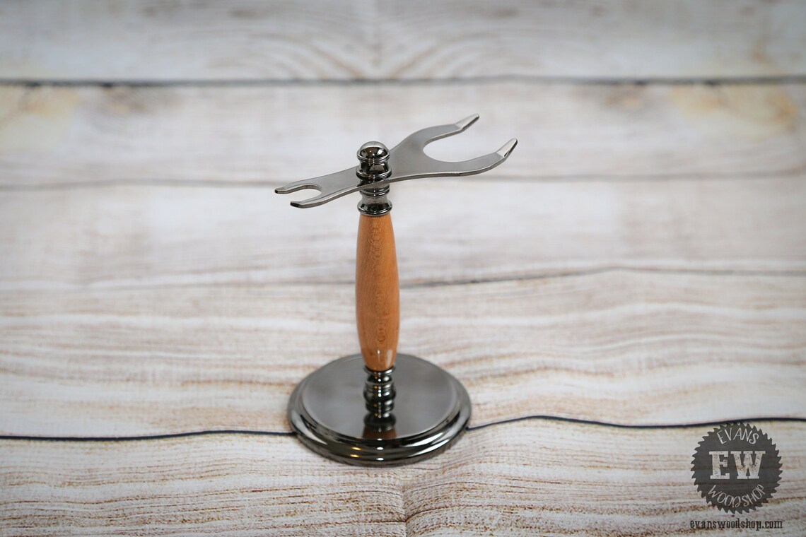 Handmade Shaving Stand Birdseye Maple Wood Safety Razor | Etsy