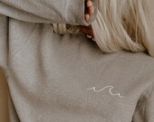 Ocean Wave Sweatshirt Wave Sweater Beach Sweatshirt Simple - Etsy