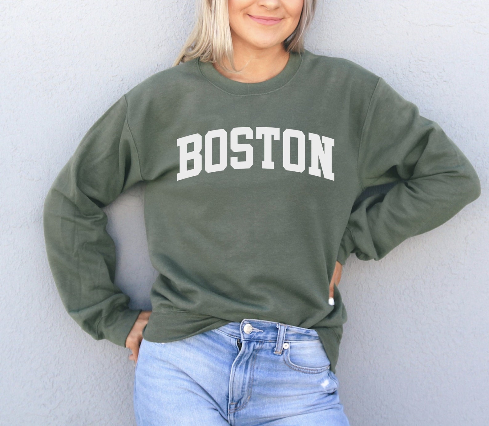 Boston Sweatshirt Boston Massachusetts Sweatshirt - Etsy