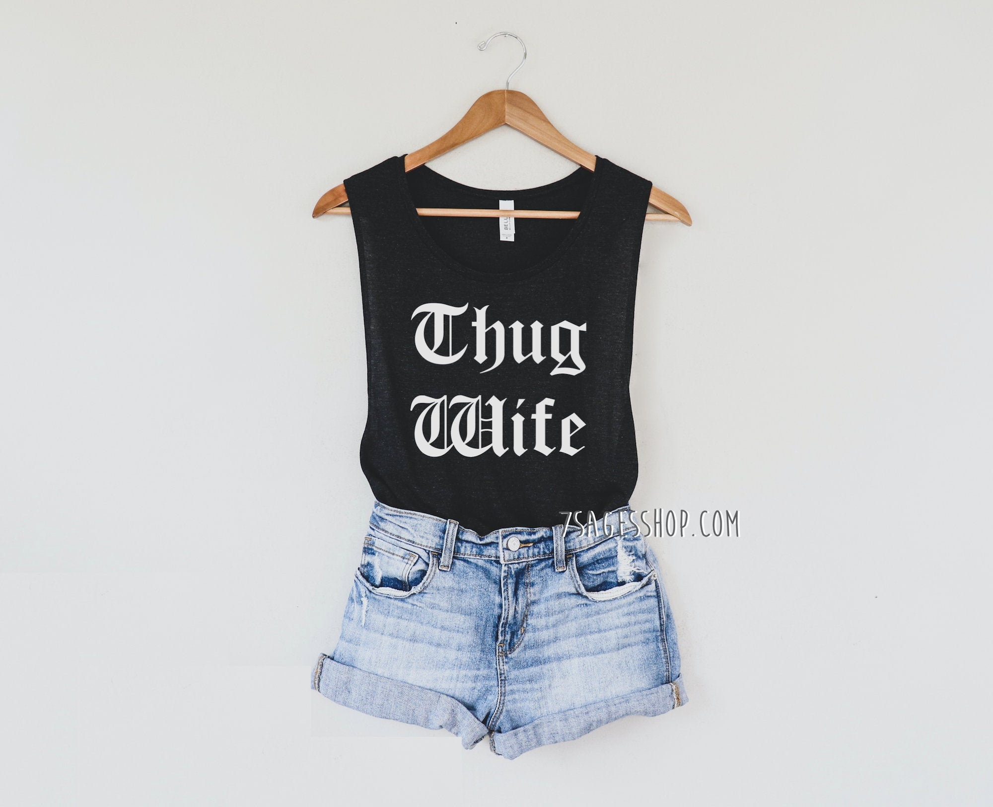 Thug Wife Muscle Tank Top, Thug Wife Shirt, Gift for Wifey, Wife Tank ...