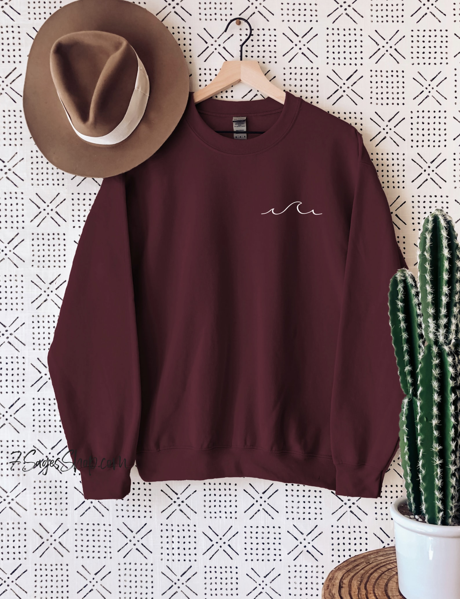 Ocean Wave Sweatshirt Wave Sweater Beach Sweatshirt Simple - Etsy