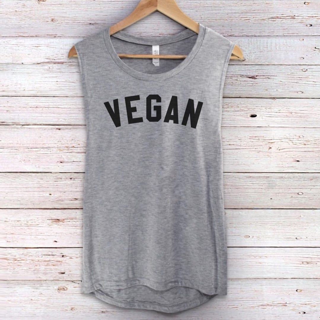 Vegan Tank Top - Vegetarian Tank Top - Vegan Shirt - Vegan Muscle Tank ...