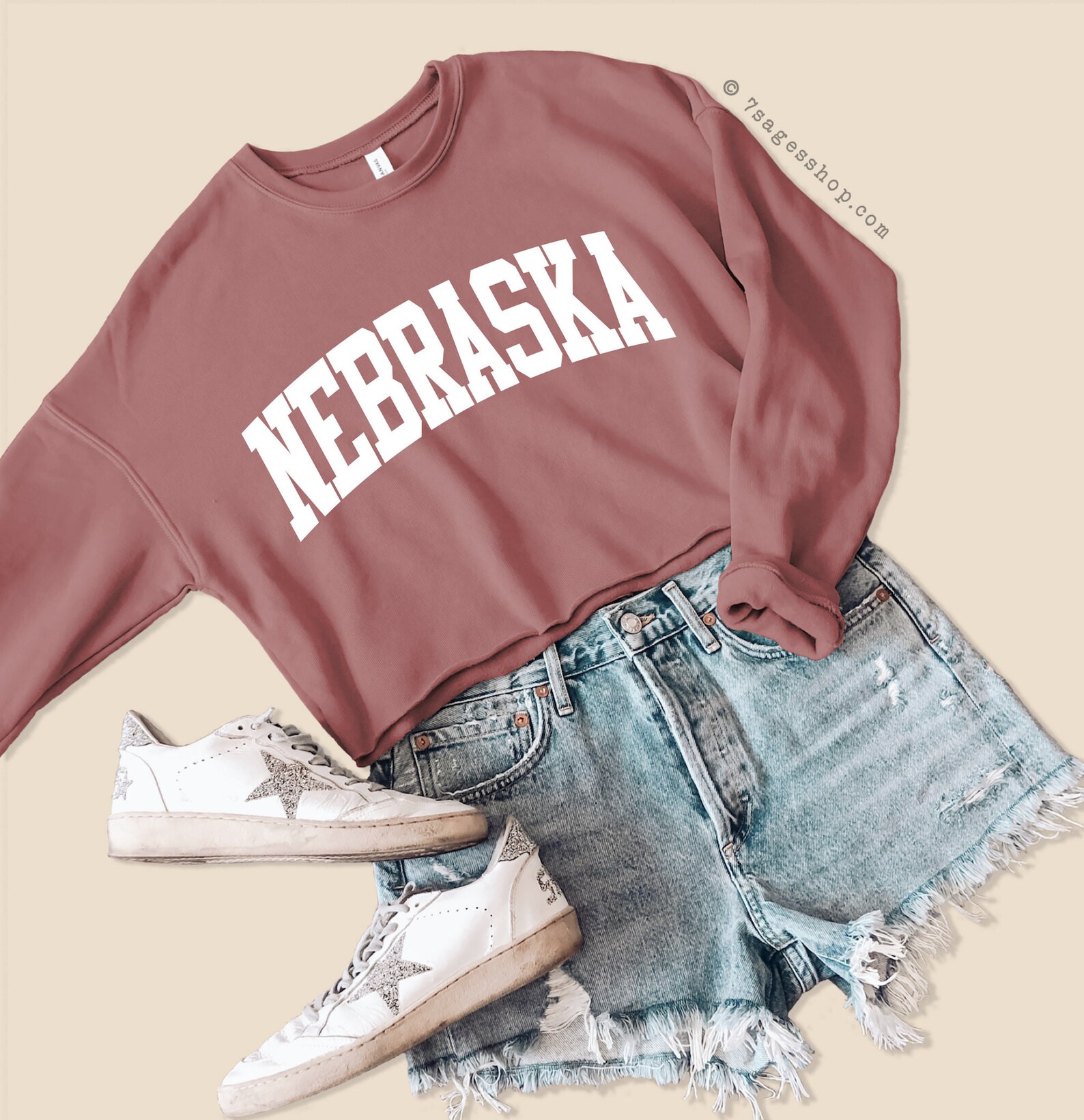 Nebraska Cropped Sweatshirt - Nebraska Sweatshirt - Nebraska Shirts ...
