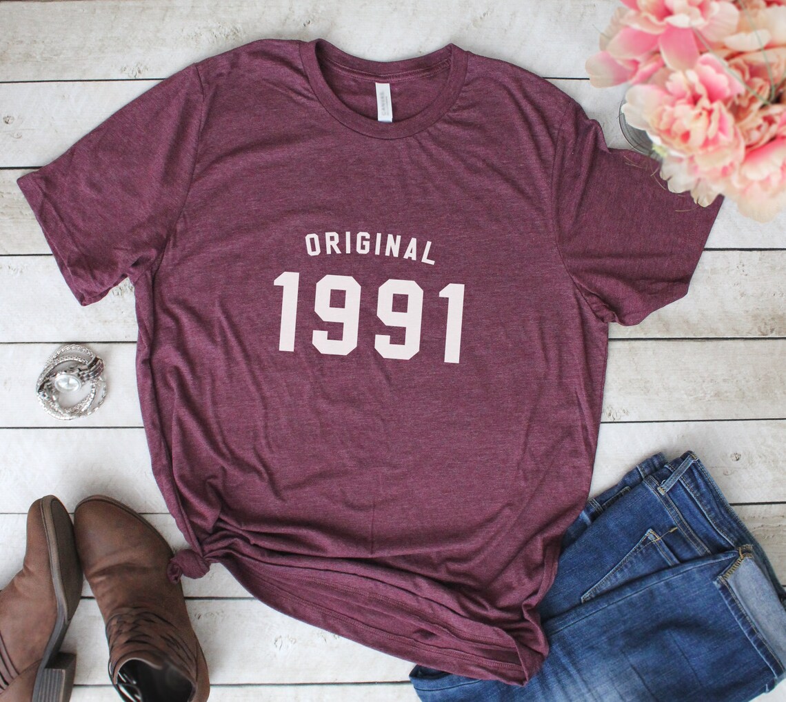 Original 1991 T-shirt - 1991 Birthday T-shirt - 90s Shirt - 90s ...