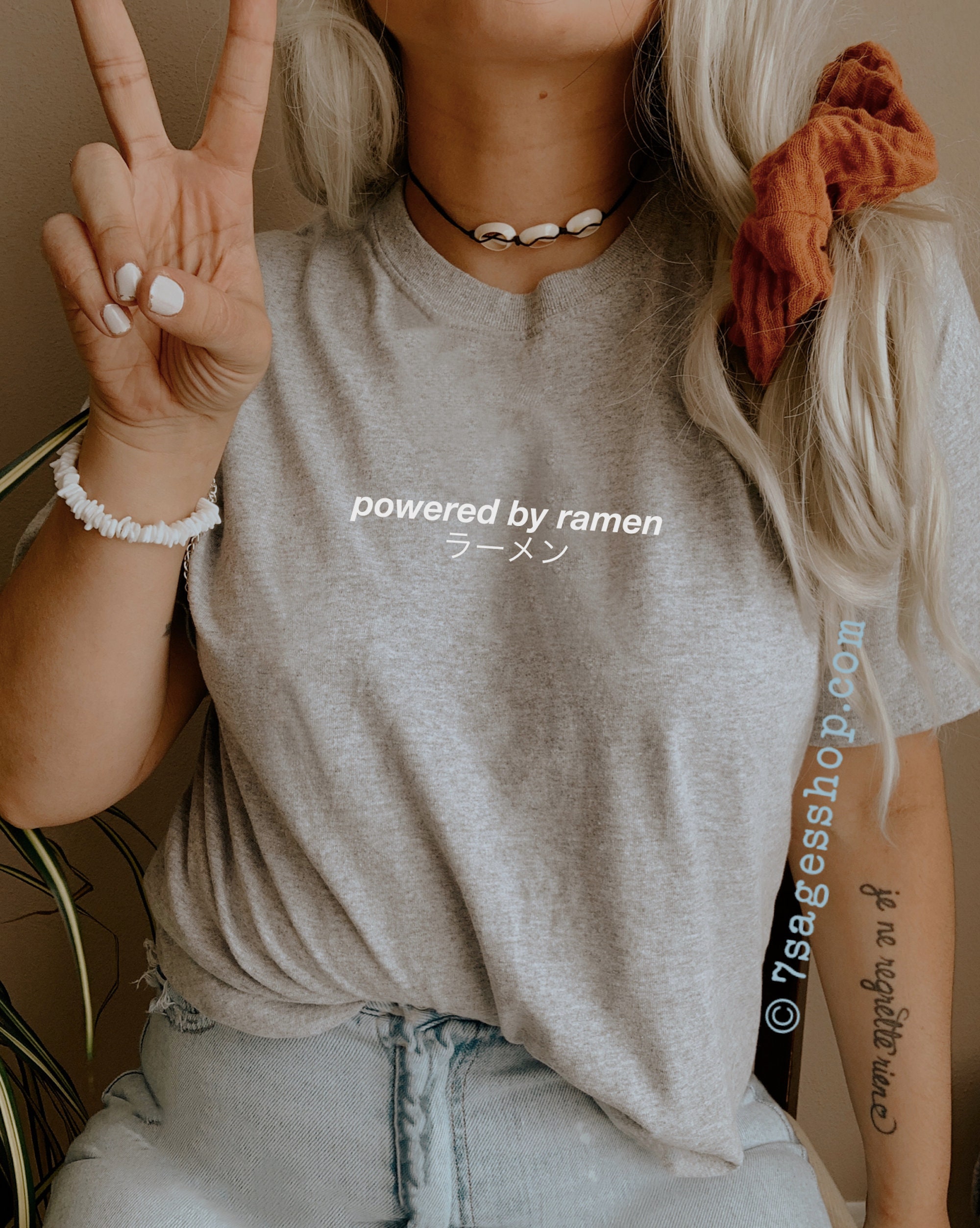 Japanese Ramen Shirt Ramen Tshirt Powered by Ramen Shirt | Etsy