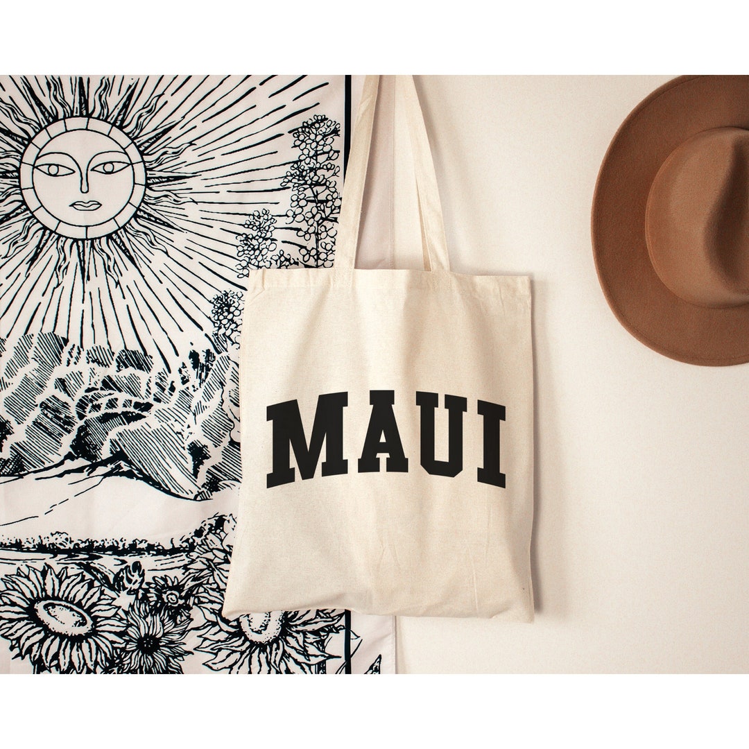 Maui Tote Bag, Maui Hawaii Gift, Cotton Reusable Bag, Maui Souvenir ...