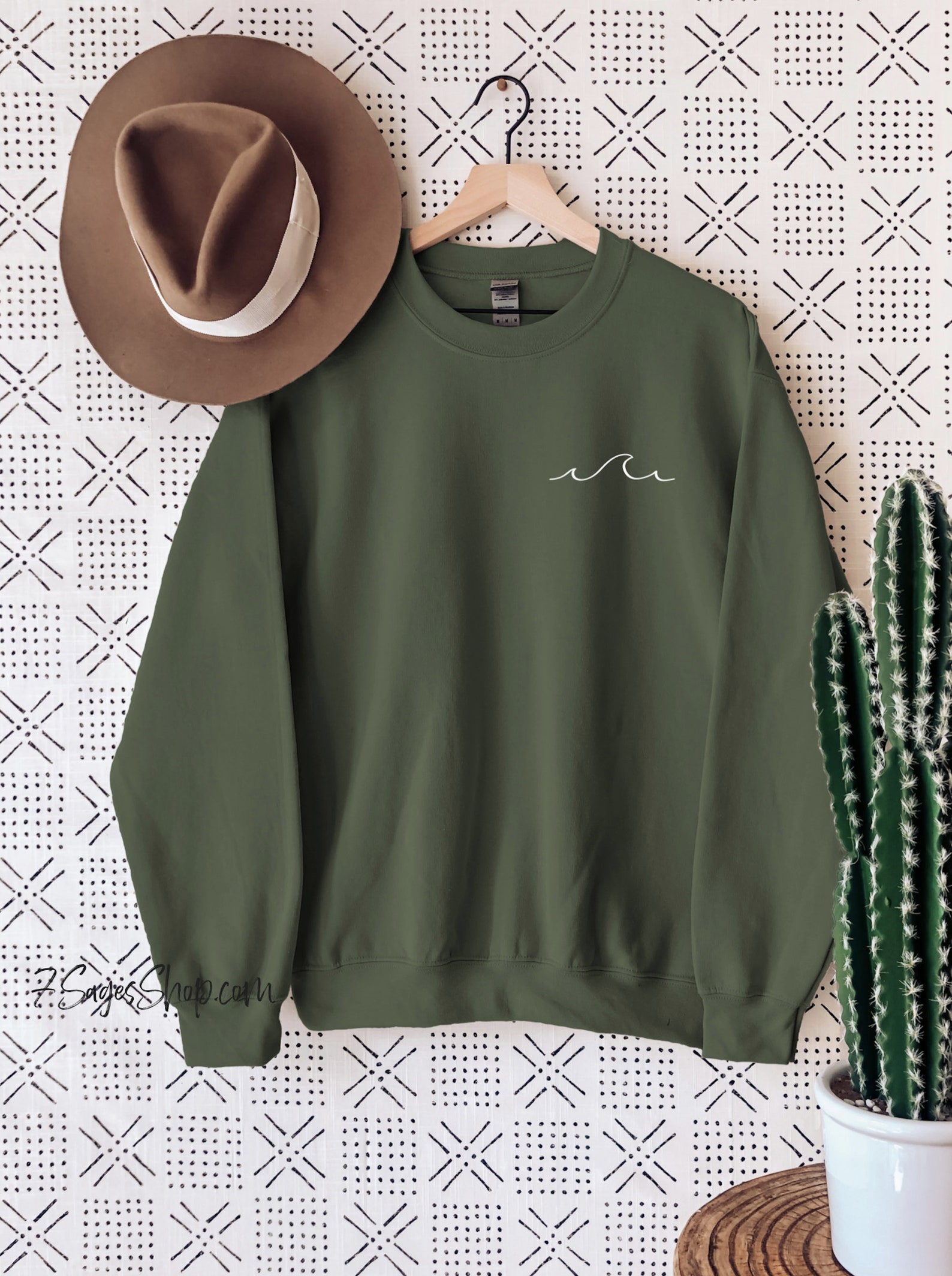 Ocean Wave Sweatshirt Wave Sweater Beach Sweatshirt Simple - Etsy