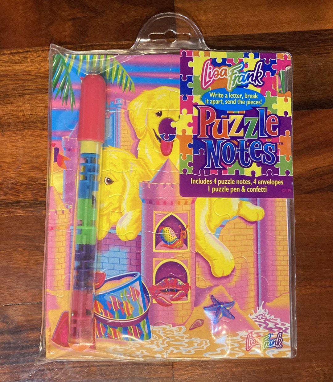 Vintage Lisa Frank Puzzle Notes Set With Stickers Confetti Envelopes ...
