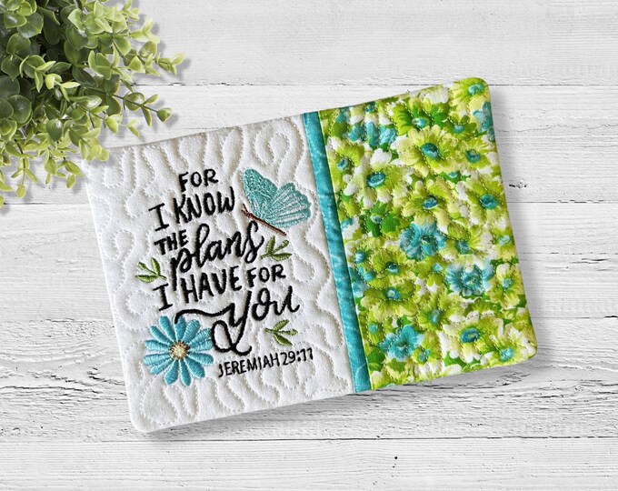 Bible Verse Mug Rug, for I Know the Plans Jeremiah 29:11, Christian ...