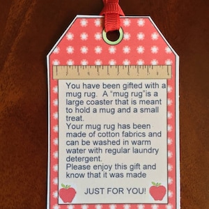 Personalized Teacher Gift, Mug Rug, Snack Mat, Coaster, Teacher Mug Rug ...