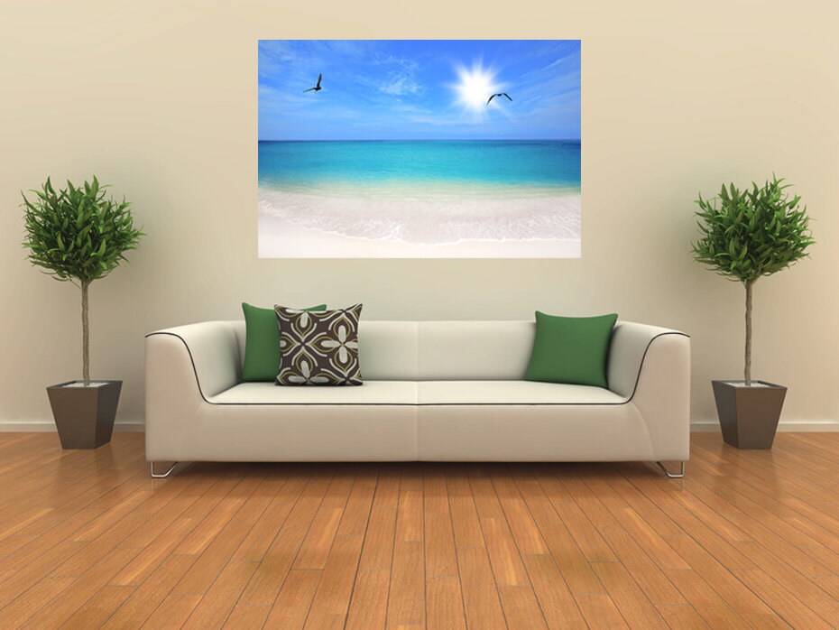 Beach Wall Decal Blue Sky Wall Decal Beach for Nursery Room | Etsy