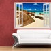 Beach Wall Sticker 3D Window Tropical Beach Vinyl Wall Decal - Etsy