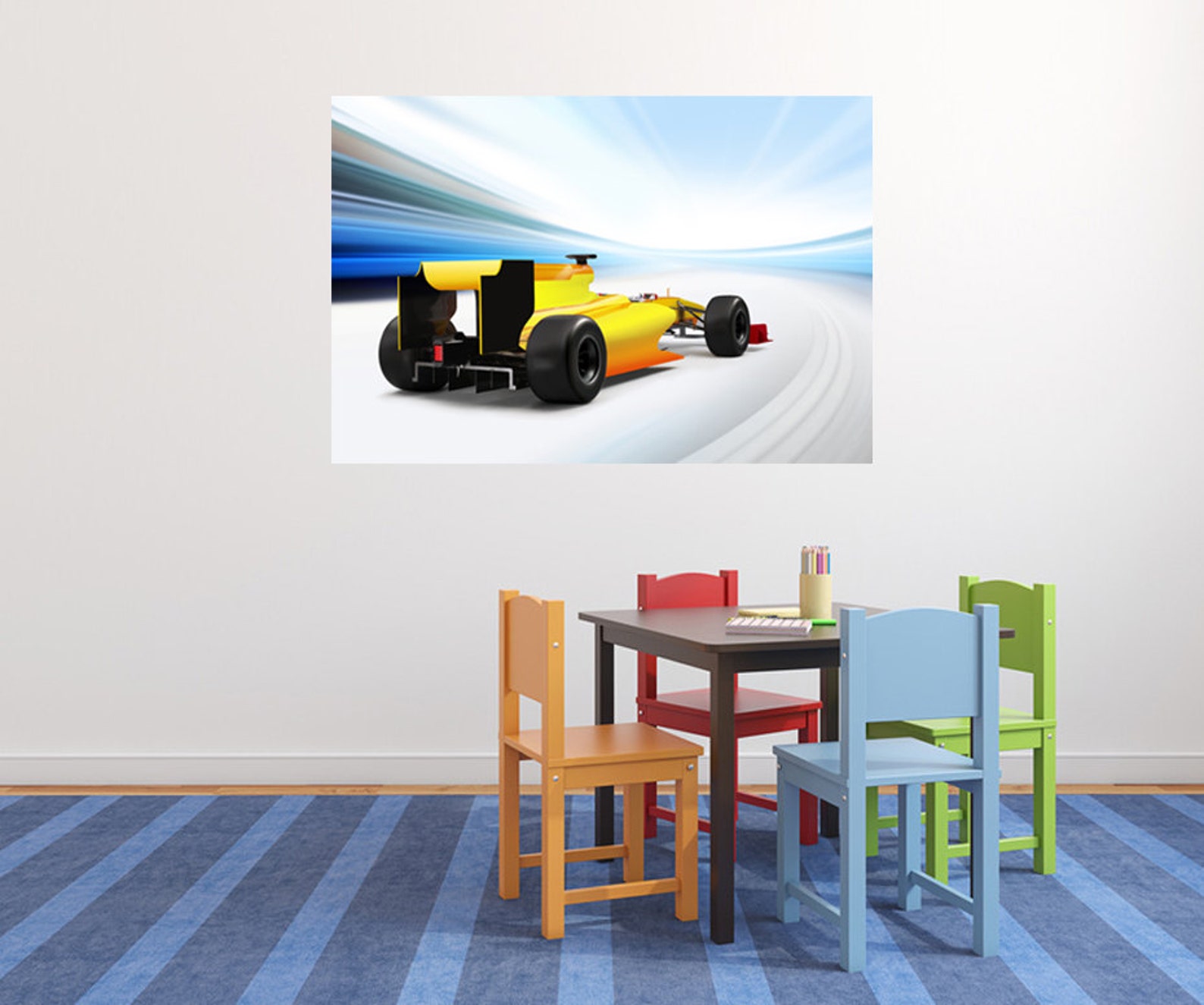Formula One Car Wall Decal Race Car Wall Sticker for Kids Room - Etsy