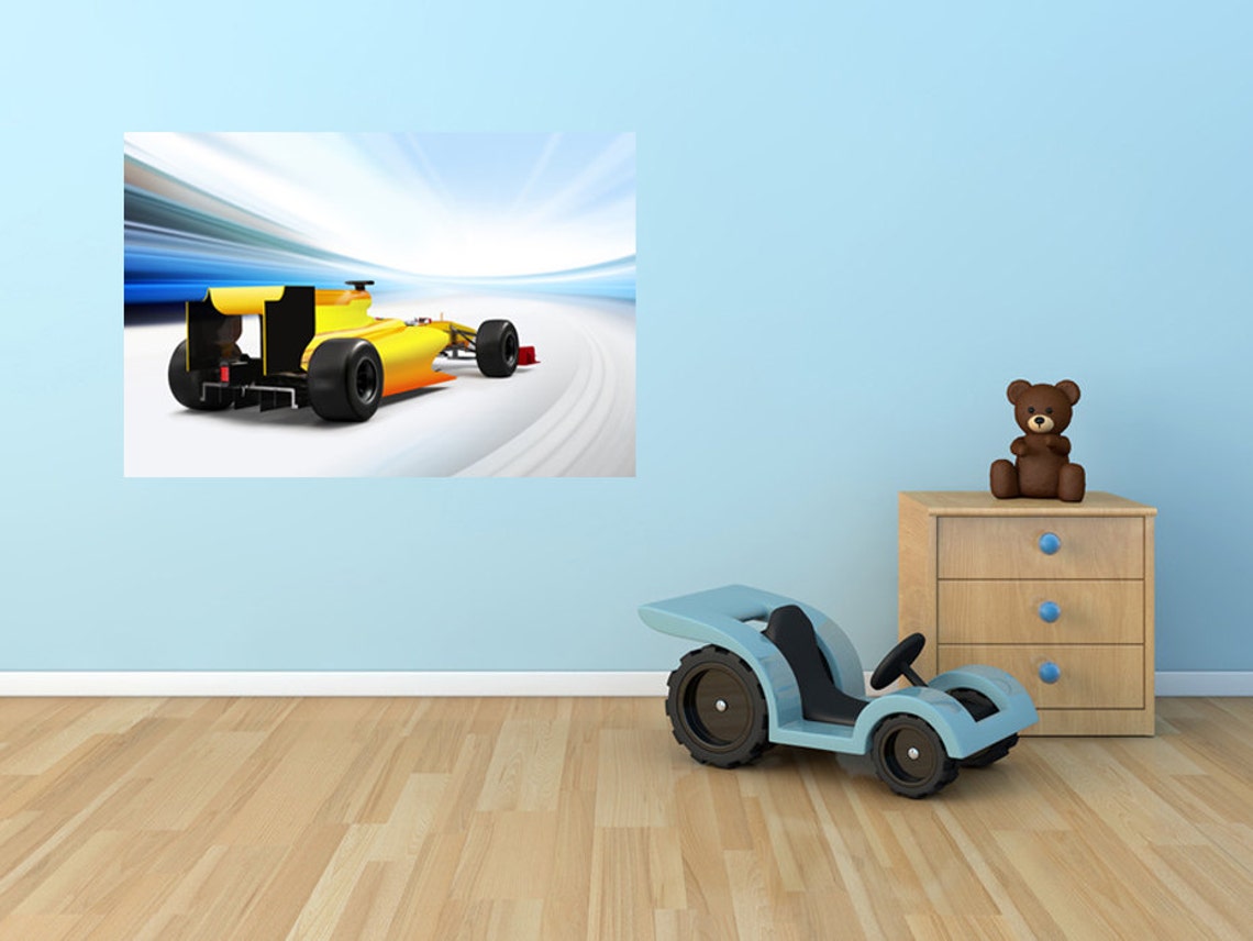 Formula One Car Wall Decal Race Car Wall Sticker for Kids Room - Etsy