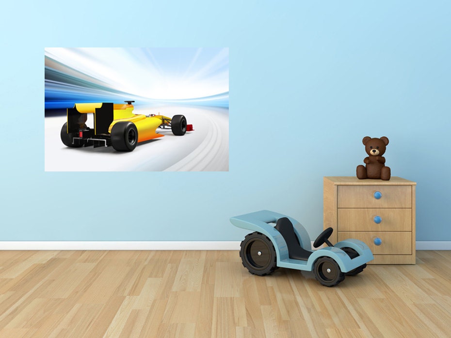 Formula One Car Wall Decal Race Car Wall Sticker for Kids Room - Etsy