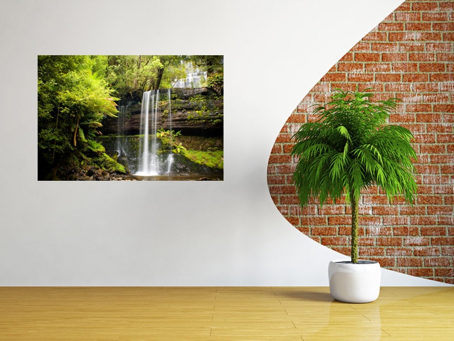 Russel Falls Wall Decal Waterfall Wall Decals 3D Trees Wall | Etsy