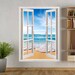 Beach Vertical 3D Window Wall Sticker Coast Wall Decal for - Etsy