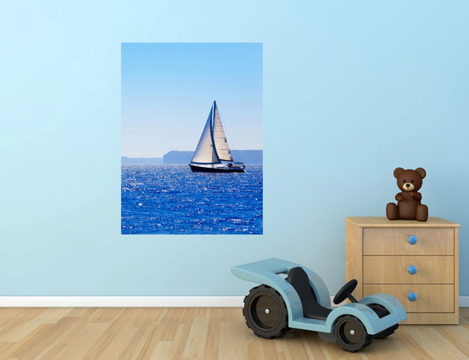 Sailboat Wall Decal Boat Vertical 3D Window Boat Decal for - Etsy