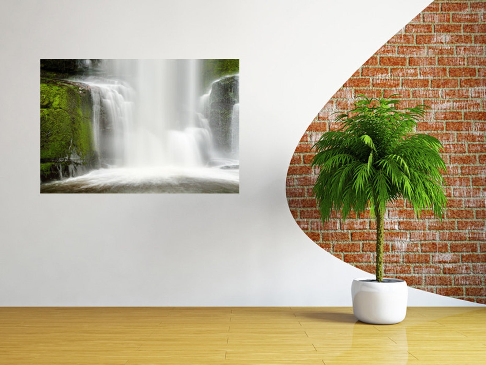 Waterfall Wall Decal Vinyl, Water Fall Wall Sticker for Nursery or ...