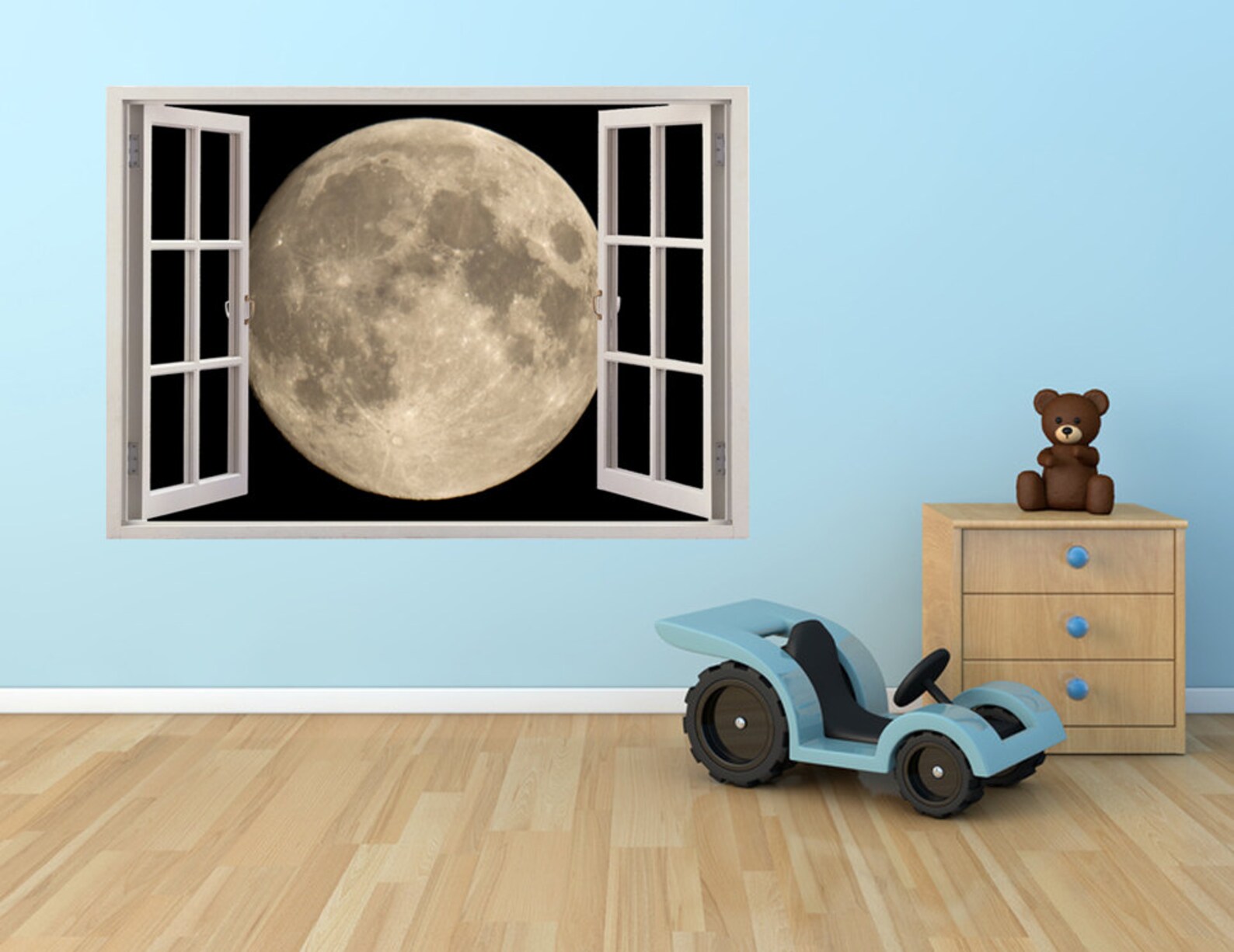 Moon Wall Sticker 3D Window Moon Wall Decal for Home Decor - Etsy