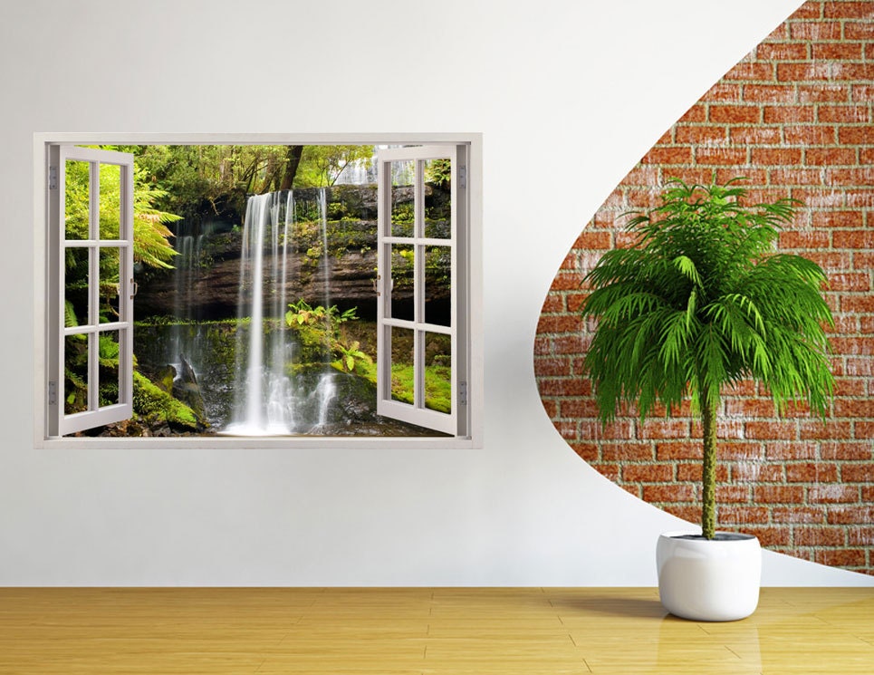 Russel Falls Wall Sticker Waterfall Wall Decal 3D Window | Etsy