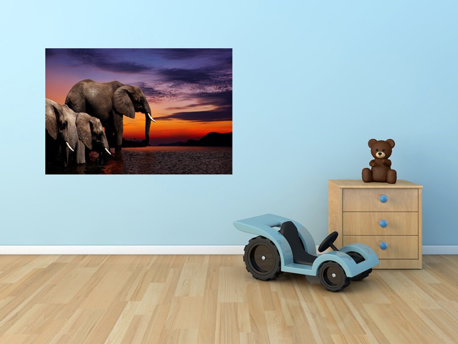Elephant Wall Decal for Kids Children Room Design Elephants - Etsy