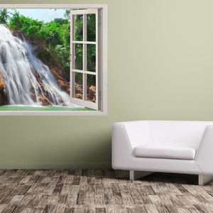 Waterfall Wall Sticker 3D Window River Wall Decal for Home - Etsy
