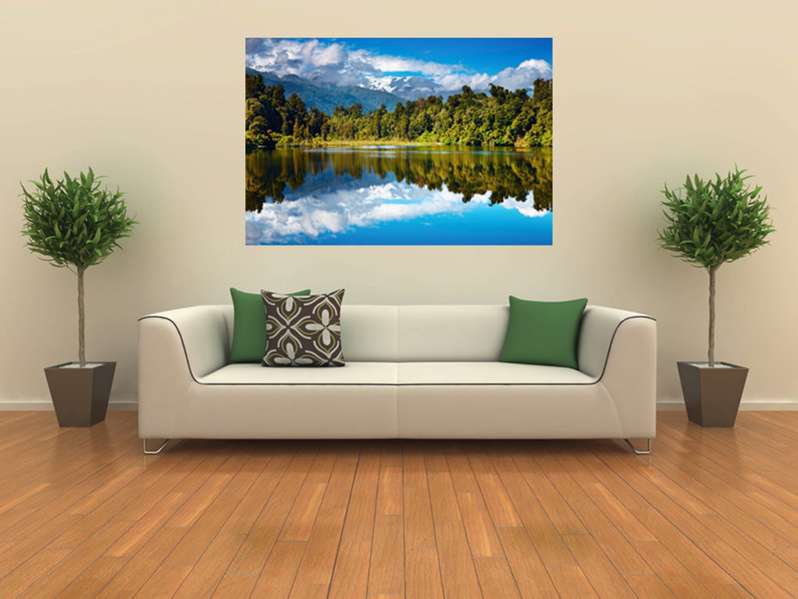 Lake Wall Sticker Forest Trees Lake Wall Decal for Home - Etsy