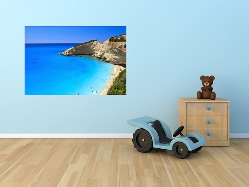 Beach Wall Sticker Greece Beach Wall Decal Vinyl for Home - Etsy
