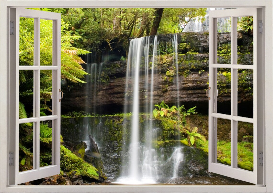Russel Falls Wall Sticker Waterfall Wall Decal 3D Window - Etsy