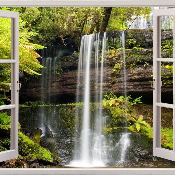 Waterfall Wall Decal - Etsy