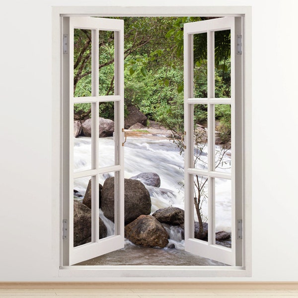 Waterfall Wall Decal - Etsy