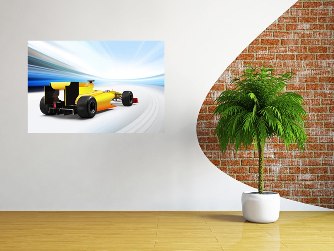 Formula One Car Wall Decal Race Car Wall Sticker for Kids Room | Etsy