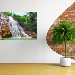 Waterfall Wall Decal River Decal for Home Decor Print Forest - Etsy