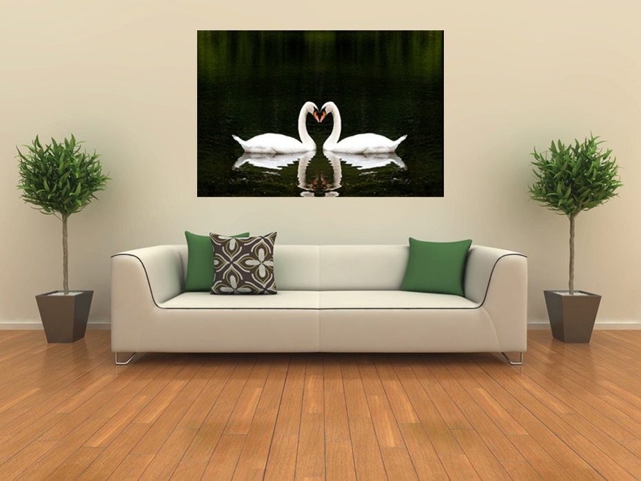 Swan Wall Decal White Swans Wall Sticker for Nursery Kids | Etsy